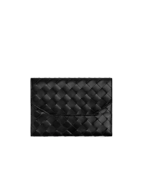 Bottega Veneta Intrecciato Roll-on Cable Case - Black
