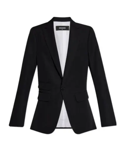 Dsquared2 Long-sleeved Single-breasted Tailored Blazer - Black