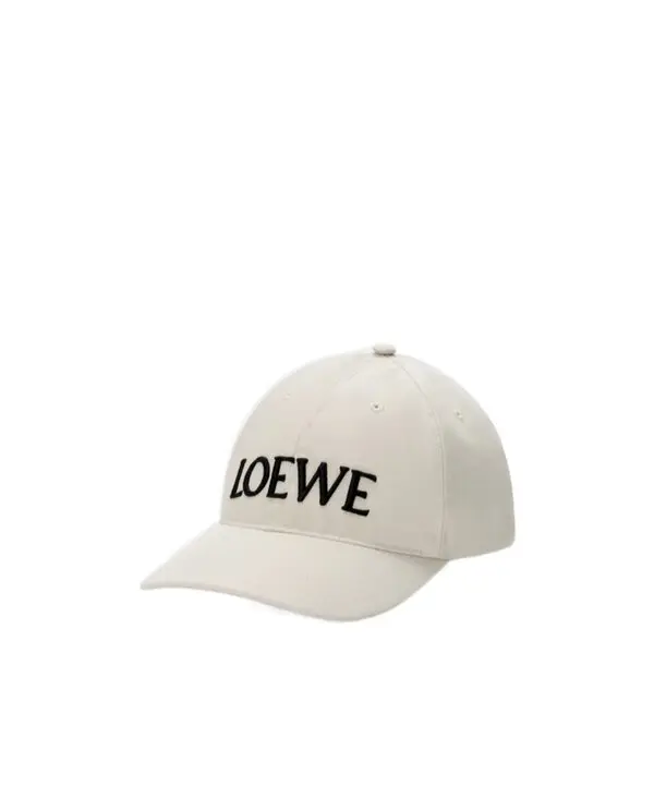 Loewe Embroidered Baseball Cap - Soft White/black