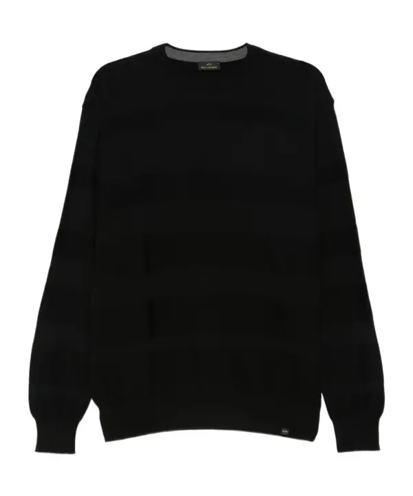 PAUL  SHARK Paul & Shark Striped Wool Crew Neck Sweater