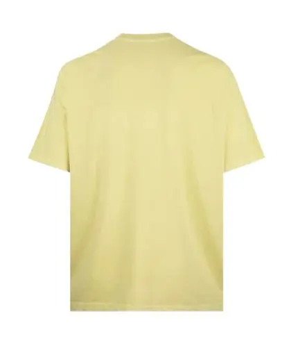 Armani Exchange Logo-embroidered T-shirt - Yellow