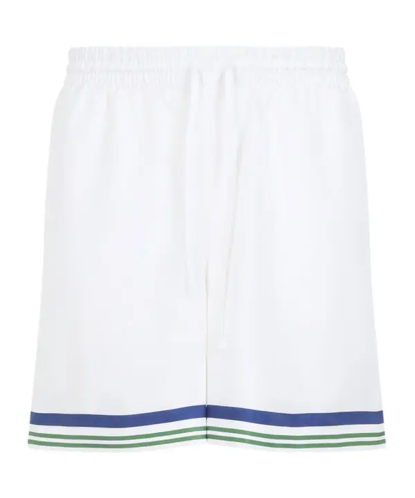 Casablanca Tennis Club Icon Twill Shorts - White