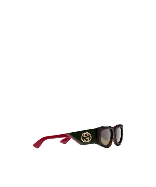 Gucci Rectangle Frame Sunglasses - Green