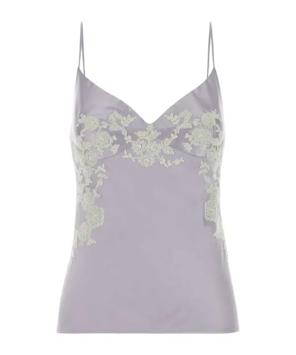 Ermanno Scervino Embroidered Camisole Top - Gray