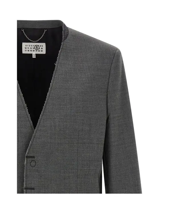 MAISON MARGIELA Long Sleeve V-neck Blazer