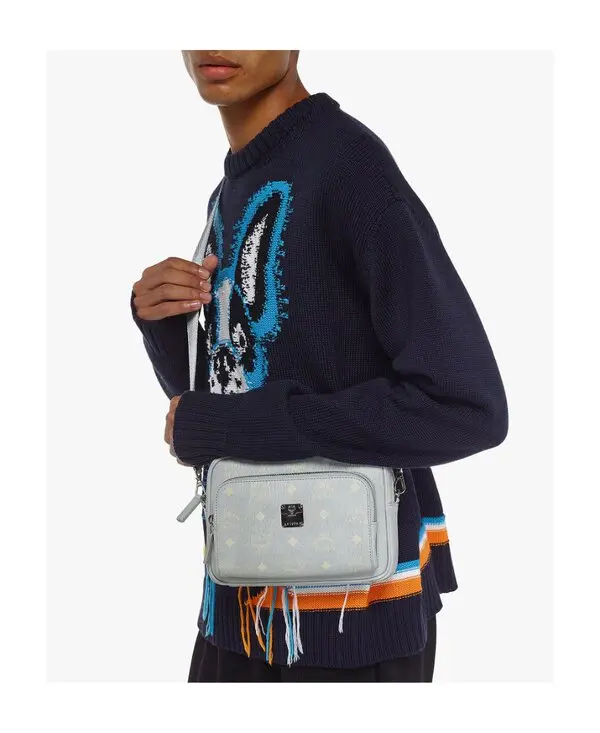Mcm Logo Zipper Shoulder Bag