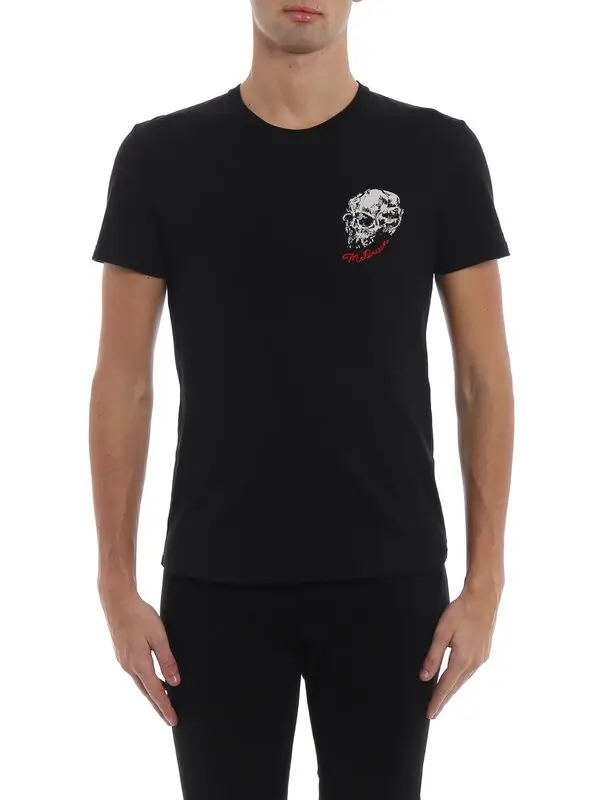 Alexander McQueen T-shirt With Round Neck And Short Sleeves
