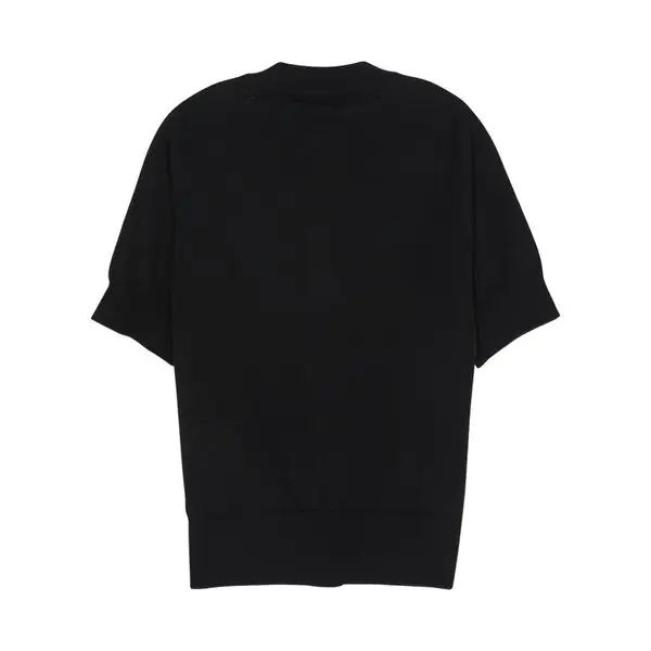 AMI Paris Short-sleeve Logo-embroidered Cardigan