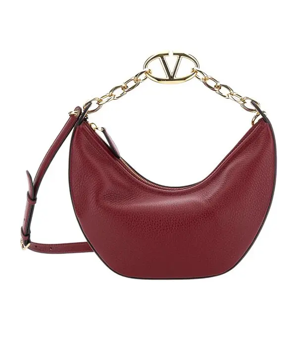 Valentino Garavani Small Vlogo Moon Shoulder Bag - Red