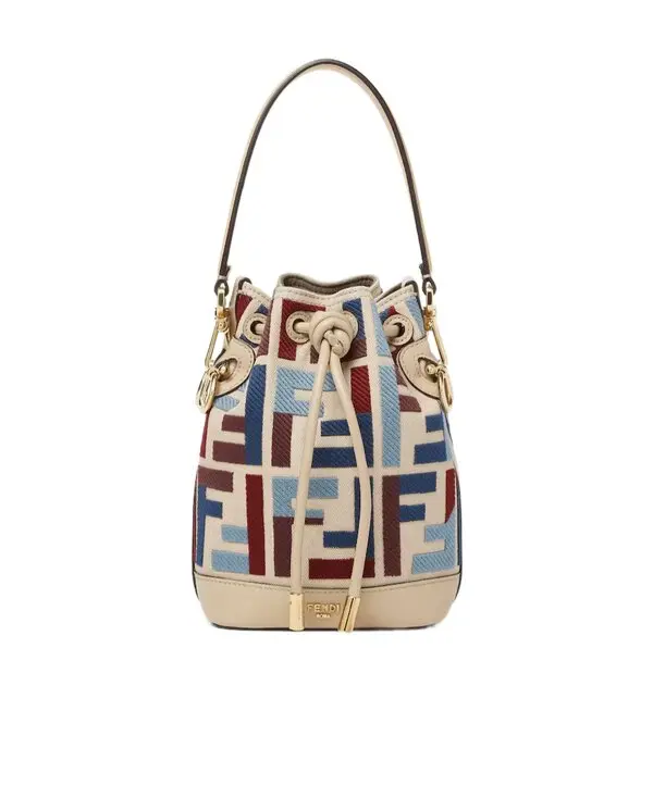 Fendi Mon Tresor Ff Embroidered Bucket Bag - Multi-color