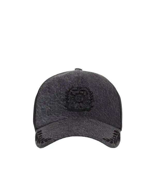 Balmain Embroidered Mesh Panel Baseball Cap - Grey