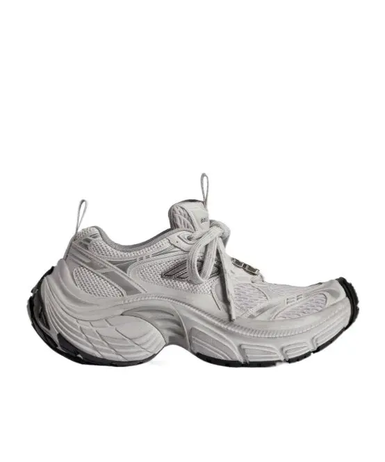 Balenciaga Panelled Lace-up Sneakers - Grey