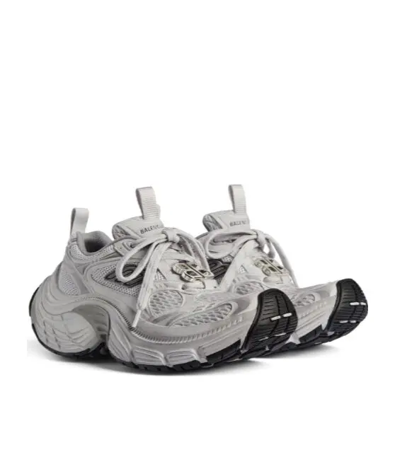 Balenciaga Panelled Lace-up Sneakers - Grey