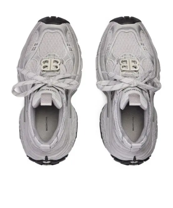 Balenciaga Panelled Lace-up Sneakers - Grey
