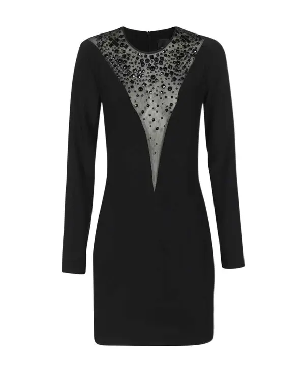 John Richmond Studded Sheer Panel Dress