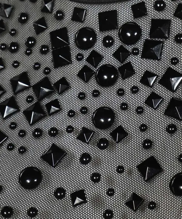 John Richmond Studded Sheer Panel Dress