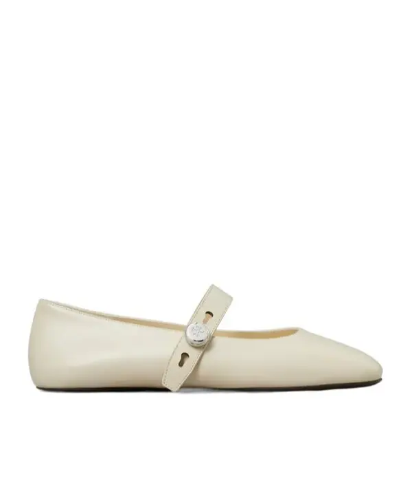 Tory Burch Romy Mary Jane Ballet Flats - White