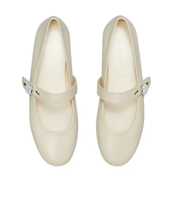 Tory Burch Romy Mary Jane Ballet Flats - White