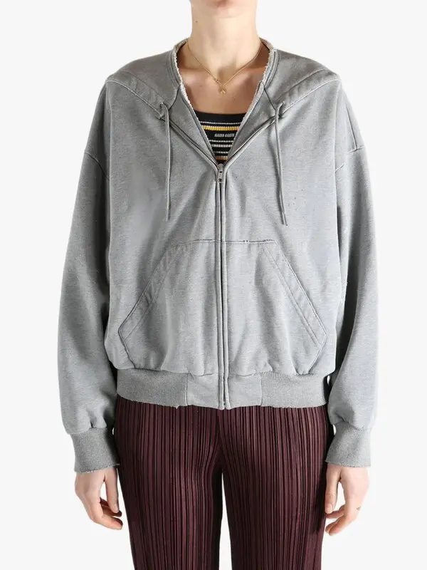 MAISON MARGIELA Distressed Zip-up Jacket - No