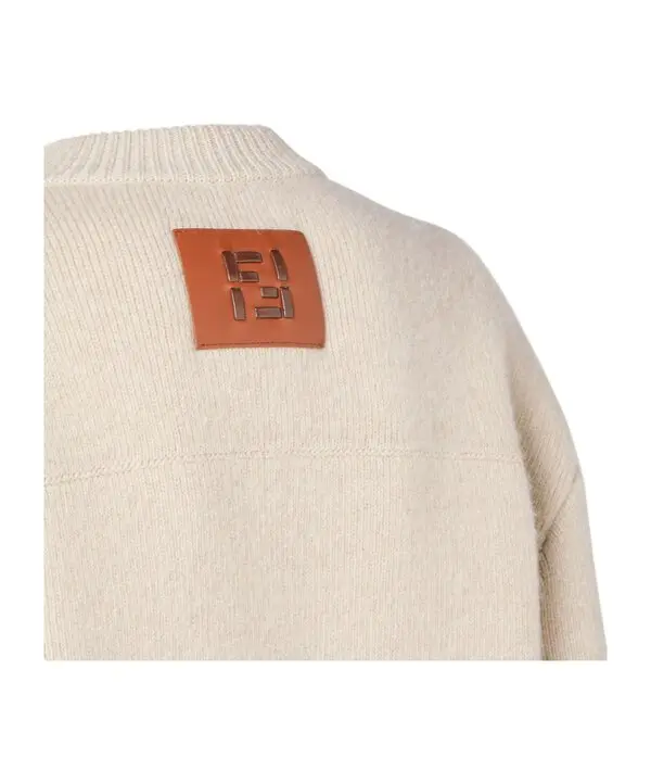 Fendi Crewneck Cardigan With Patch Pockets