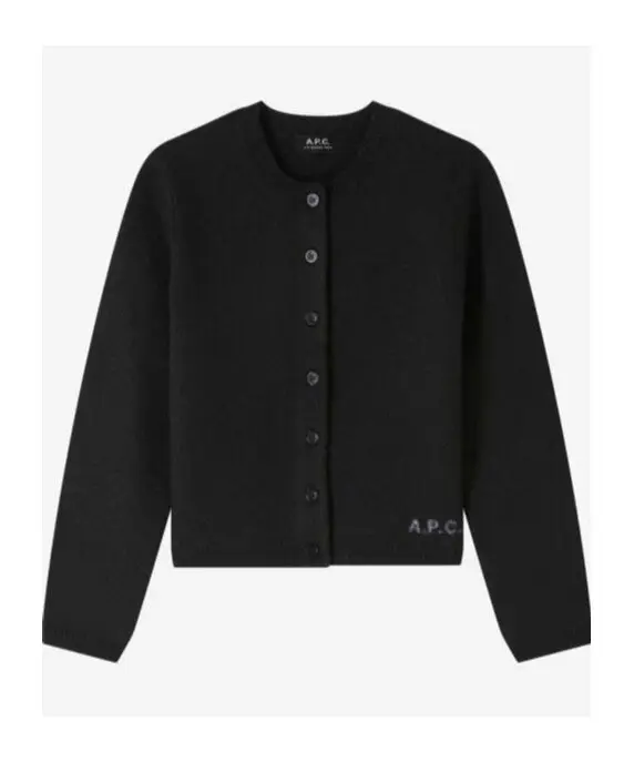 A.p.c. Mila Button-up Knitted Cardigan - Black