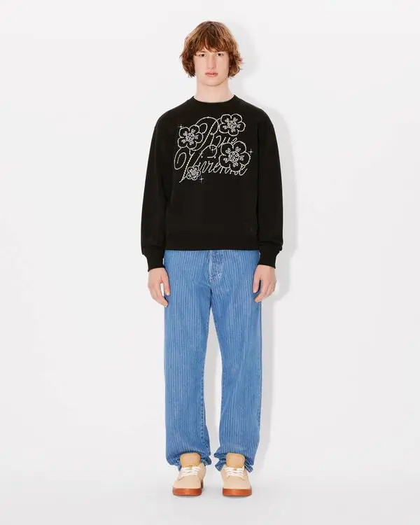 Kenzo Logo Embroidered Crewneck Sweatshirt