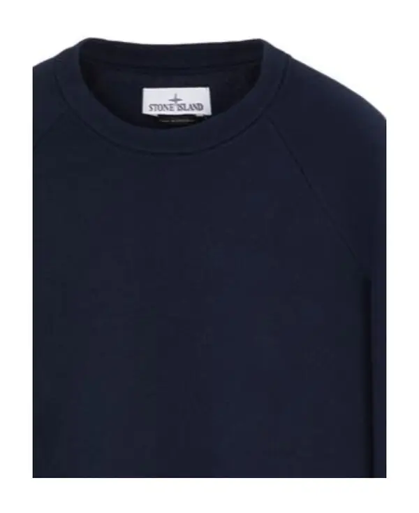 Stone Island Compass Motif Cotton Blend Sweatshirt - Blue