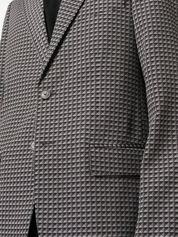 Valentino Garavani Houndstooth Blazer - Black