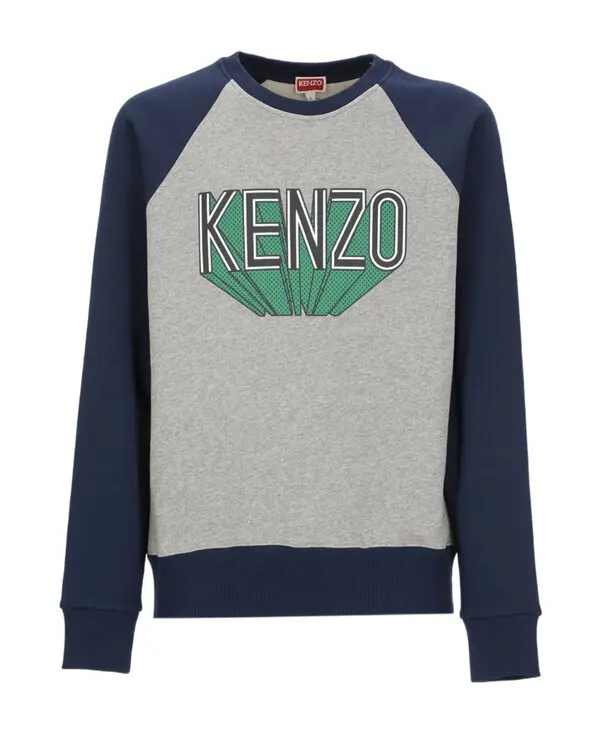 Kenzo Logo Printed Colour-block Sweatshirt