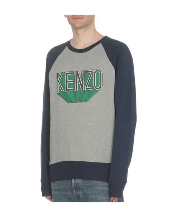 Kenzo Logo Printed Colour-block Sweatshirt