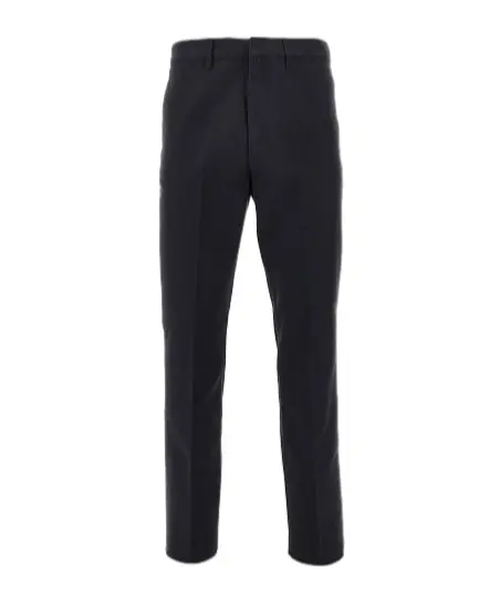 Emporio Armani Pleat Detailed Straight Leg Pants - Blue