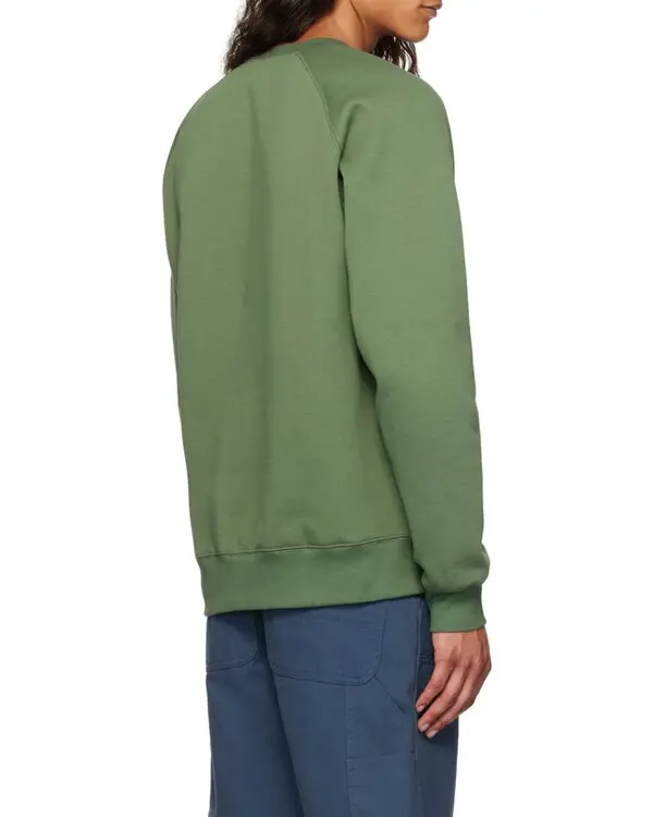 Carhartt Work In Progress C" Logo Embroidered Raglan Sleeve Crewneck Sweater