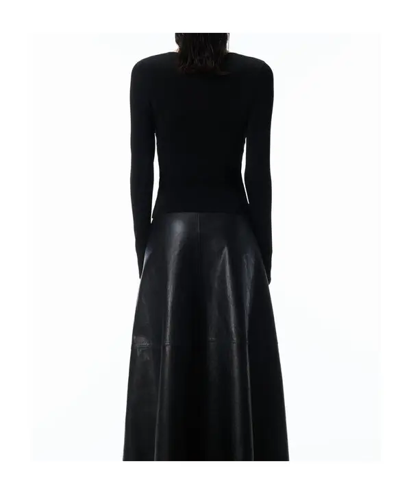 Alexander Wang V-neck Metal Logo Pullover
