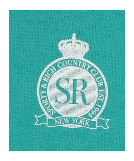 SPORTY  RICH Sporty & Rich Hooded Sweatshirt With Monogram