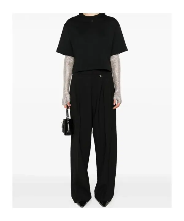 Giuseppe Di Morabito High Waist Wide Leg Pleated Trousers