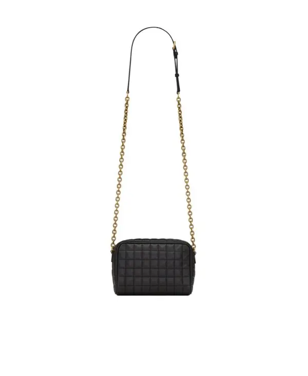 Saint Laurent Cassandre Matelassé Carré Camera Bag - Black
