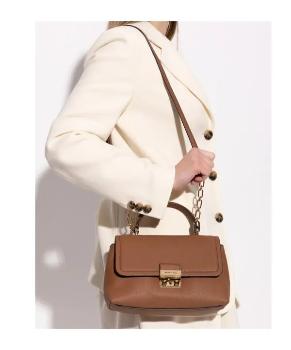 Michael Kors Tribeca Chain Detail Crossbody Bag - Brown