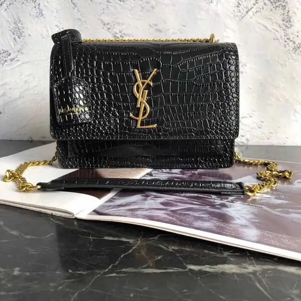Saint Laurent Sunset Medium Shoulder Bag - Black