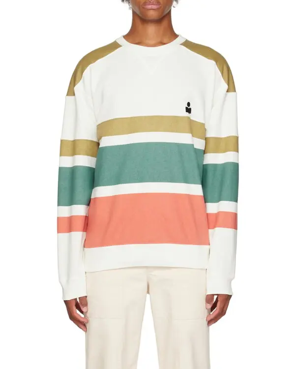 Isabel Marant Étoile Meyoan Striped Logo Sweatshirt