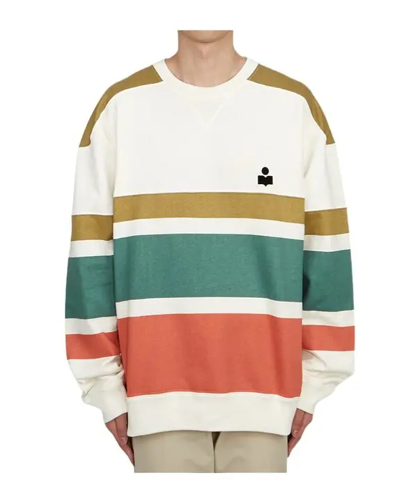Isabel Marant Étoile Meyoan Striped Logo Sweatshirt