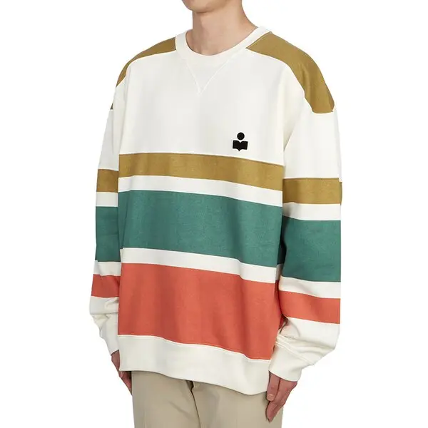 Isabel Marant Étoile Meyoan Striped Logo Sweatshirt