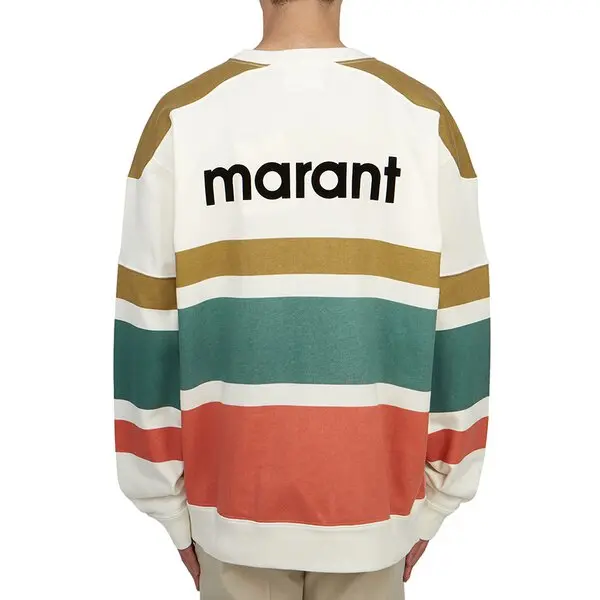 Isabel Marant Étoile Meyoan Striped Logo Sweatshirt