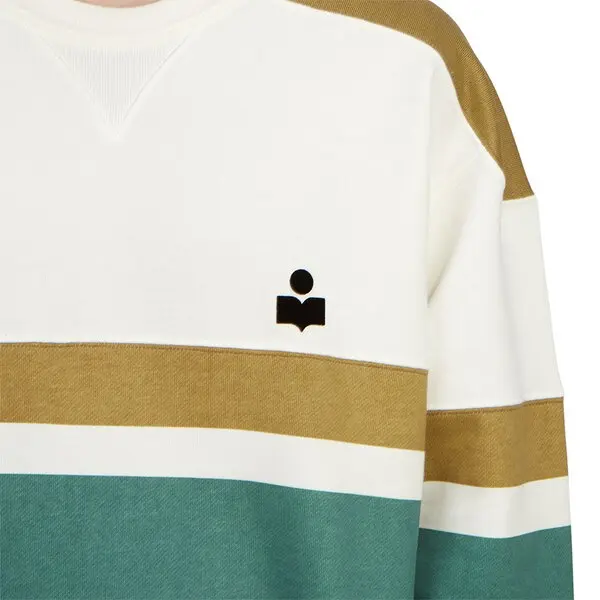 Isabel Marant Étoile Meyoan Striped Logo Sweatshirt