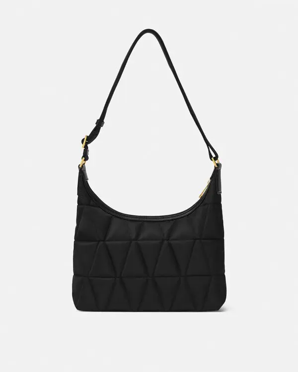 Versace Zip-up Padded Shoulder Bag
