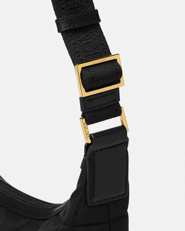 Versace Zip-up Padded Shoulder Bag