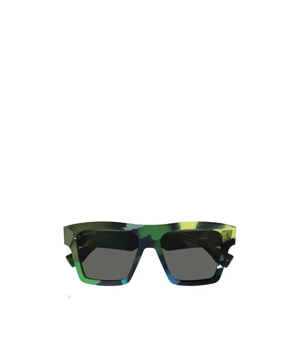 Gucci Rectangular Acetate Sunglasses - Black