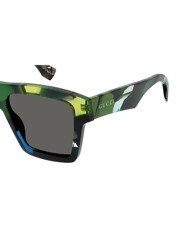 Gucci Rectangular Acetate Sunglasses - Black