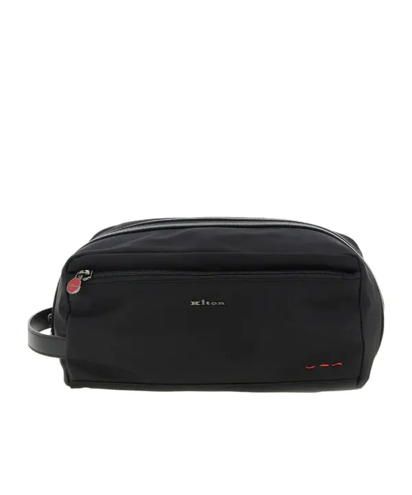 Kiton Zippered Cosmetic Bag - Black