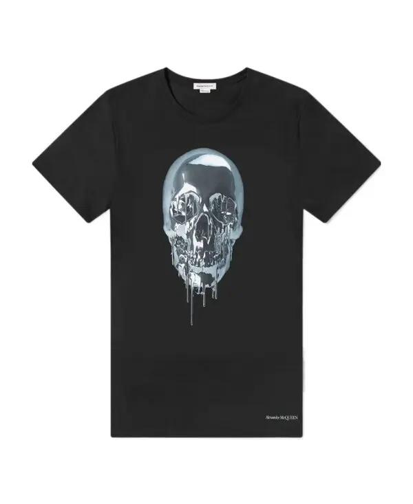 Alexander McQueen T-shirt With Round Neck And Short Sleeves - Black