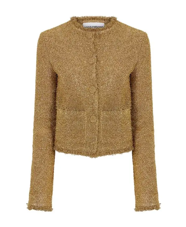 Rabanne Glitter Button-up Cardigan - Gold